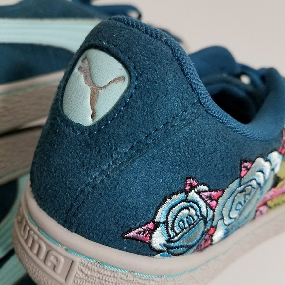 Puma | Shoes | Puma Suede Sb Skull Blue Diamond Rose | Poshmark